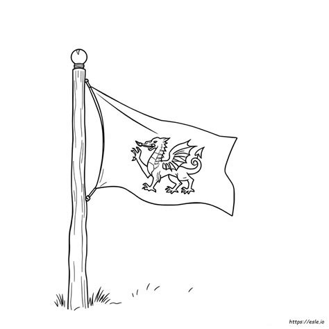 Welsh Flag Coloring Page