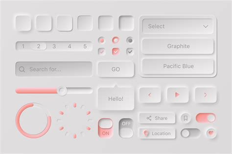 Ui Design Exercise Neumorphism Ui Kit Behance