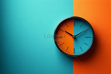 파란색과 노란색 시계 일러스트 무료 다운로드 Lovepik