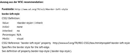 XSL FO Border Left Style Data2type GmbH