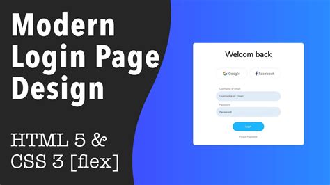 Beautiful Login Page Designed With Html 5 And Css 3 Flex Box Scss Youtube
