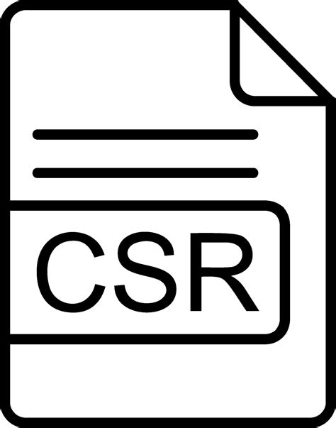 CSR File Format Line Icon Vector Art At Vecteezy