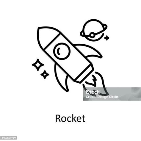 로켓 벡터 개요 아이콘 디자인 그림입니다 흰색 배경에 공백 기호 Eps 10 파일 개념에 대한 스톡 벡터 아트 및 기타 이미지 개념 과학 날기 Istock