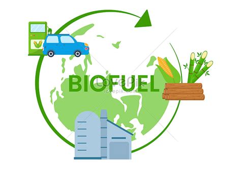 바이오 연료 라이프 사이클 일러스트레이션 일러스트 무료 다운로드 Lovepik