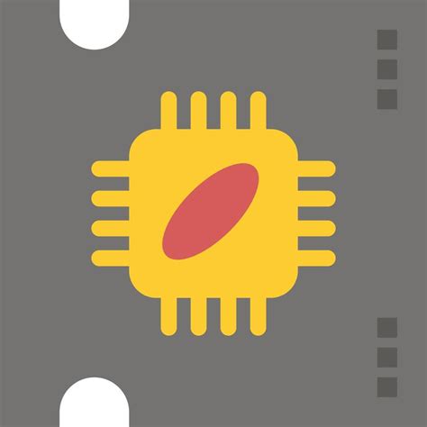 Cpu Microchip Processor Processor Chip Flat Color Icon Vector Icon