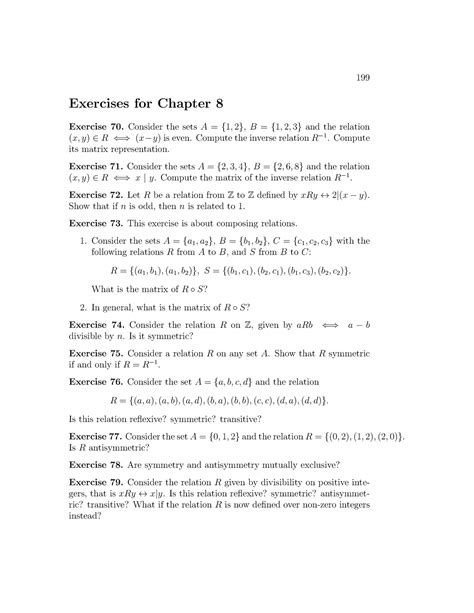HW Tutorial Exercises For Chapter Exercise Consider The Sets A B