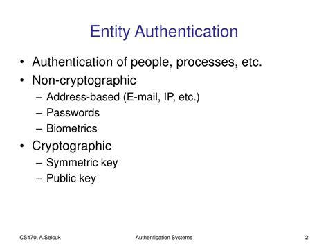 Ppt Authentication Systems Powerpoint Presentation Free Download