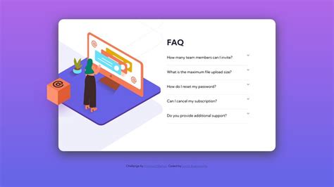 frontend mentor challenge faq accordion card