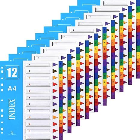 File Dividers A Pack Part Dividers Multi Colours Index Folder Subject Dividers For