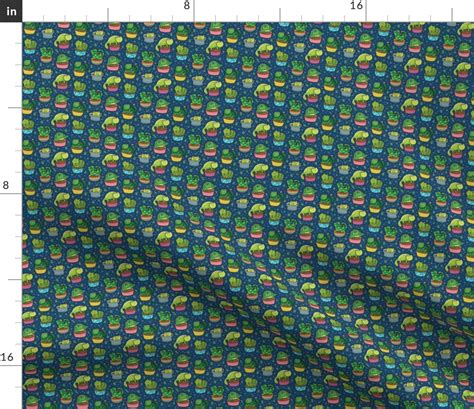 Catcus In The Nightsmall Size Fabric Spoonflower