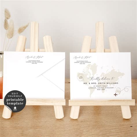 Sofia Destination Wedding Envelope Addressing Template