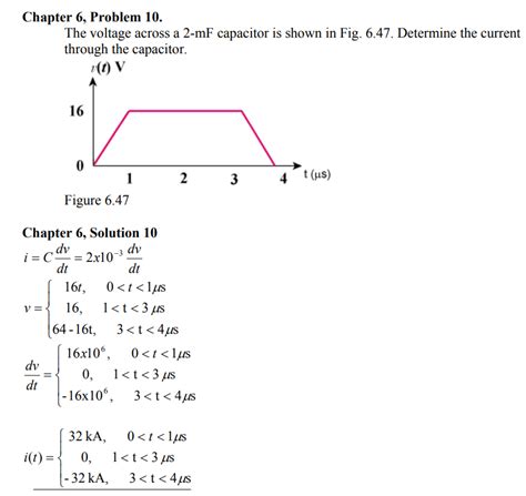 Solved Chapter 6 Problem 10 The Voltage Across A 2 Mf