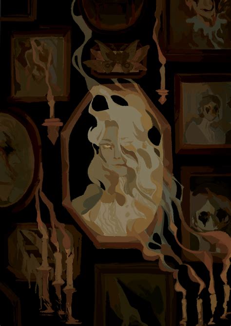 Spearmintaii Original Absurdres Highres 1girl Black Background Brown Theme Bug Candle