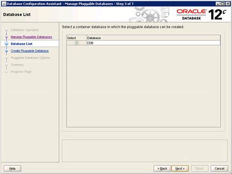 creating container and pluggable databases using dbca data center and