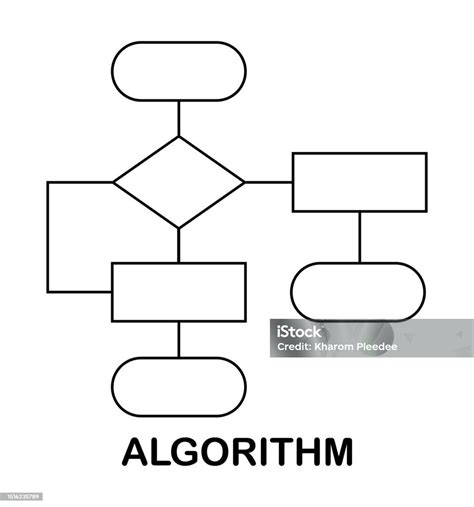 Illustration Vectorielle De Licône De Lalgorithme Sur Fond Blanc