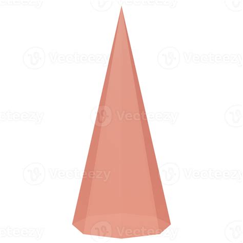 Triangle Cone D Render PNG
