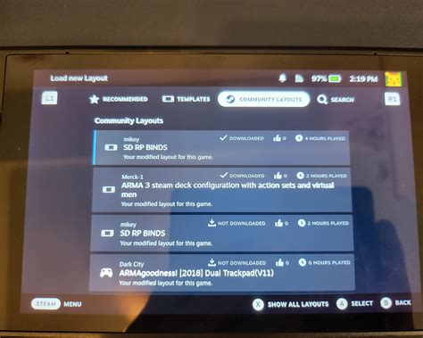 Community Layouts Not Showing Top Upvotedused Layouts Rsteamdeck