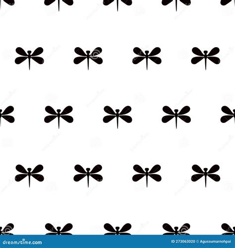 Seamless Dragonfly Pattern Cartoon Vector 71367811