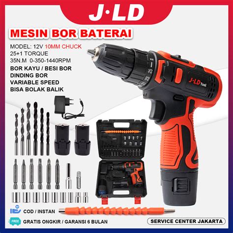 Jual Jld Mesin Bor Baterai Cas Vf Cordless Drill Mesin Impact Bor N M Mm Bor Baterai Cas