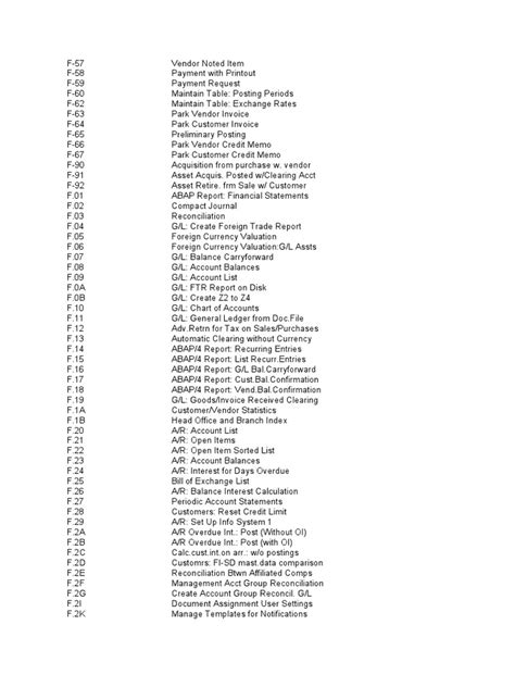 Sap Fico Tcode 2 Pdf Corporations Financial Services