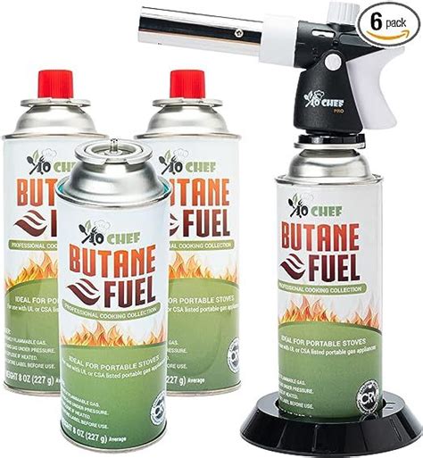 Jo Chef Pro Butane Torch Lighter Refillable Butane Torch Head Small Butane Torch With Safety