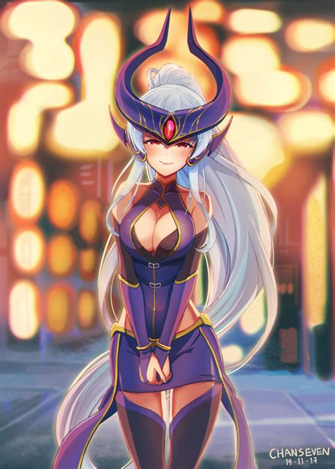 Syndra League Of Legends Drawn By Chan Qi Fireworkhouse Danbooru