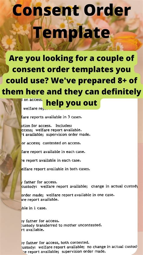 Download Free Consent Order Templates Artofit