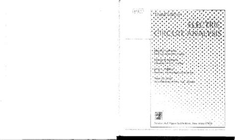 Solutions For Electric Circuit Analysis 3rd By David E Johnson Johnny R Johnson John L