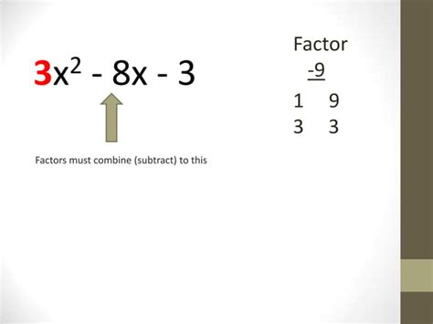 Factoring Quadratics Ex 5 Ppt