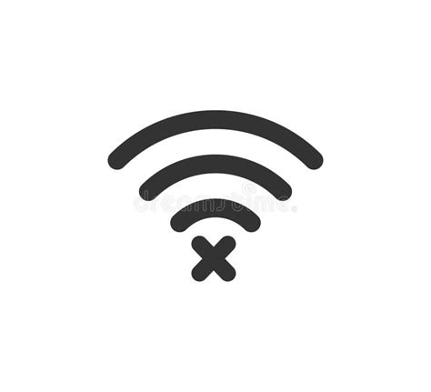 Wifi Symbol And Cross Icon Jamming Wireless Internet Signal Wi Fi