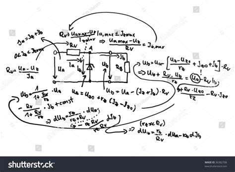 Circuit Diagram Equations Stock Photo 36382708 Shutterstock