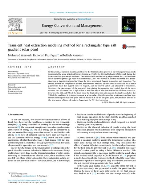 Pdf Transient Heat Extraction Modeling Method For A Rectangular Type