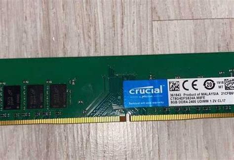 Оперативная память Ddr4 8gb Crucial 2400 Вся Россия Комьютерные аксессуары и комплектующие