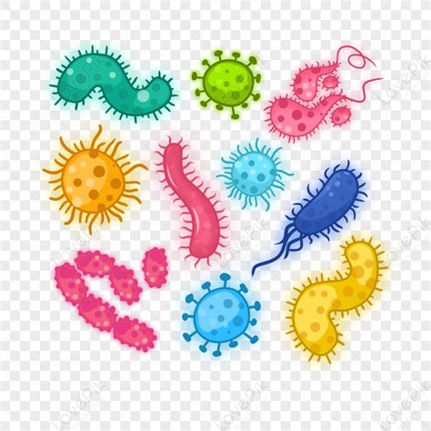 박테리아 바이러스 미생물 코로나 감염 이미지 일러스트 왕관현미경마스크 Png 일러스트 무료 다운로드 Lovepik