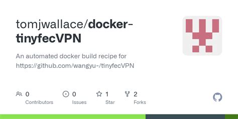 GitHub Tomjwallace Docker TinyfecVPN An Automated Docker Build Recipe For Https Github Com