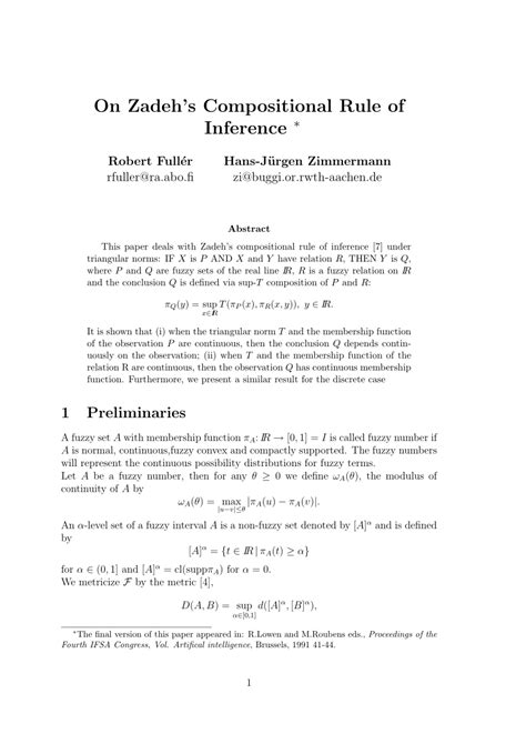 pdf on zadeh s compositional rule of inference