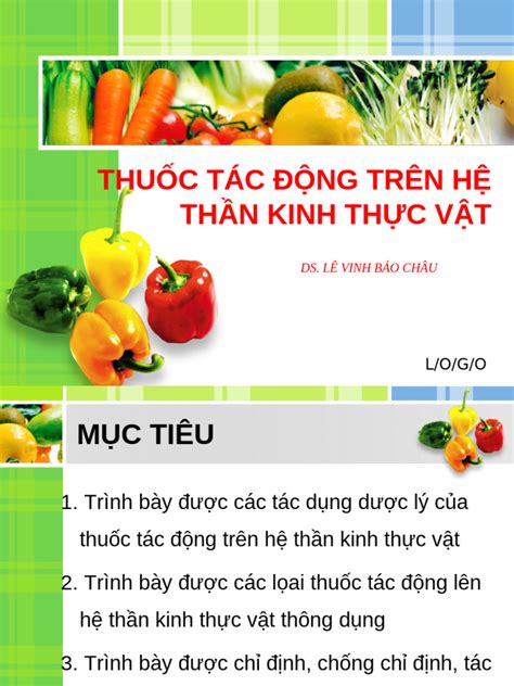 ThuỐc TÁc ĐỘng TrÊn HỆ ThẦn Kinh ThỰc Vat Ngọc Pdf