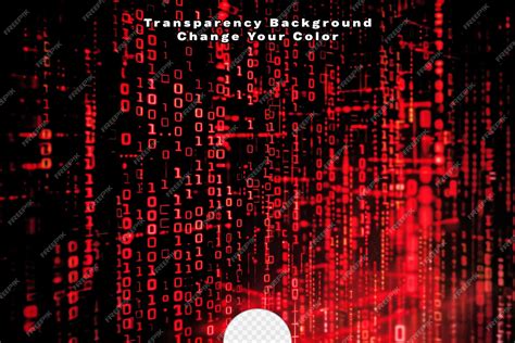 Binary Circuit Board Future Technology Red Cyber Security Concept Background Premium Ai