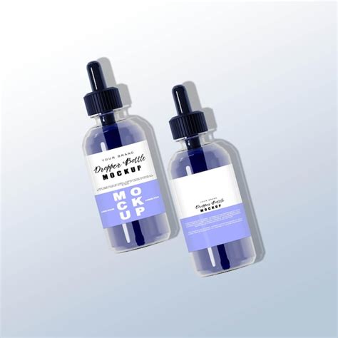 Premium Psd Dropper Glass Bottle Mockup