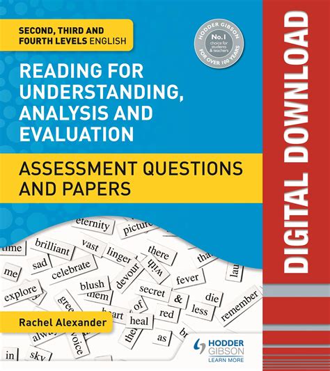 Reading For Understanding Analysis And Evaluation Assessment Questions And Papers Second Third