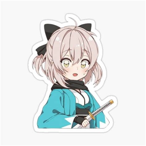 Okita Souji Fgo Sticker By Smileisil Redbubble
