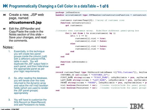 Ppt Jsf Datatables Advanced Use Of Properties And Development