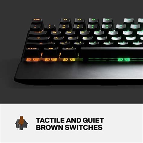 SteelSeries Apex 7 TKL Compact Mechanical Gaming Keyboard OLED Smart Display USB Passthrough