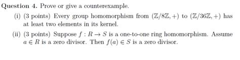 solved question 4 prove or give a counterexample i 3