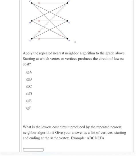 Solved D E F A Find Any Hamiltonian Circuit On The Graph Chegg