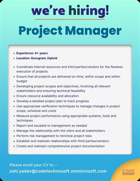 Juhi Yadav On Linkedin Projectmanager Gurugram Hybridjobs