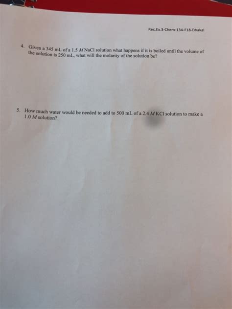 Solved Recex3 Chem 134 F18 Dhakal Recitation Exercise