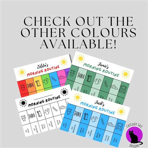 Daily Routine Flip Chart Pink Editable Canva Template Customisable Planner Morning