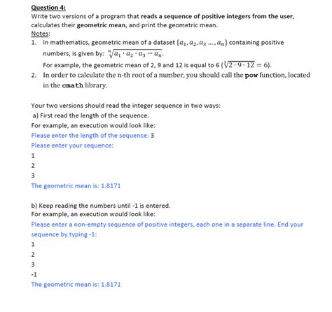 solved question 4 write two versions of a program that