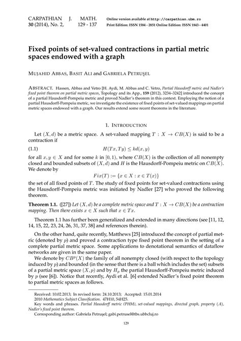 Fixed Points Of Set Valued Contractions In Partial Metric Spaces